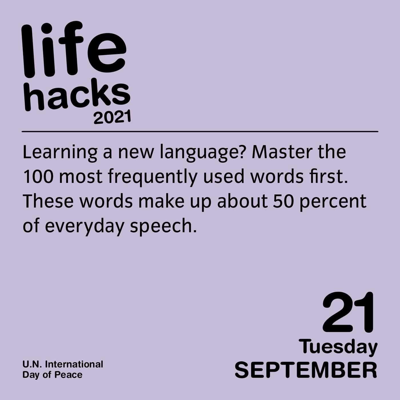 Buy Life Hacks 2021 Day-to-Day Calendar at Mighty Ape NZ