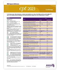 CPT 2023 Express Reference Coding Card: Cardiology | American Medical ...