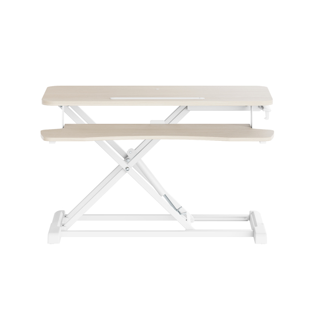Buy Desk Riser (800 x 615mm, White & Oak) at Mighty Ape NZ