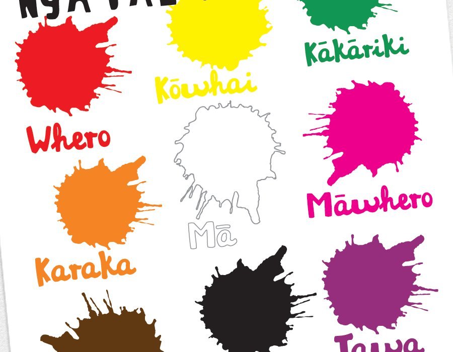 Te Reo Māori Colours - A2 Poster | at Mighty Ape NZ