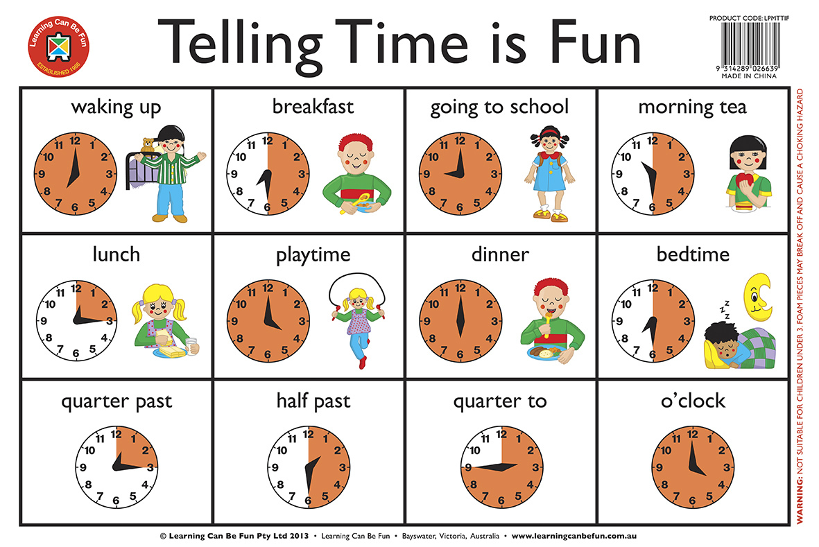 Learning Can Be Fun - Telling the Time Is Fun - Placemat | at Mighty Ape NZ