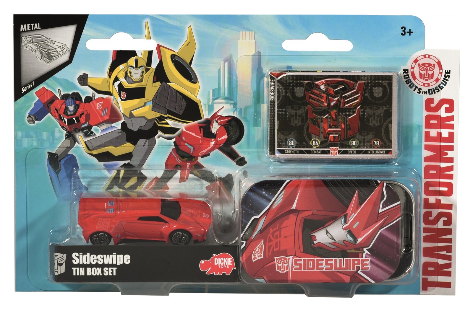 Buy Transformers: Metal Mini Tin Set - Sideswipe at Mighty Ape NZ