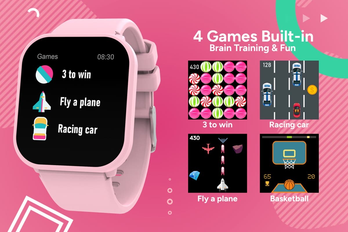 Kogan Play 2 Kids Smart Watch (Pink) | at Mighty Ape NZ