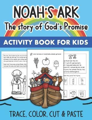 Noah's Ark Interactive Book Cut and Paste Bible Story for Kids Ages 3-5 ...