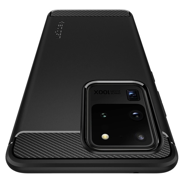 Spigen: Rugged Armor Case for Samsung Galaxy S20 Ultra - Black | at ...