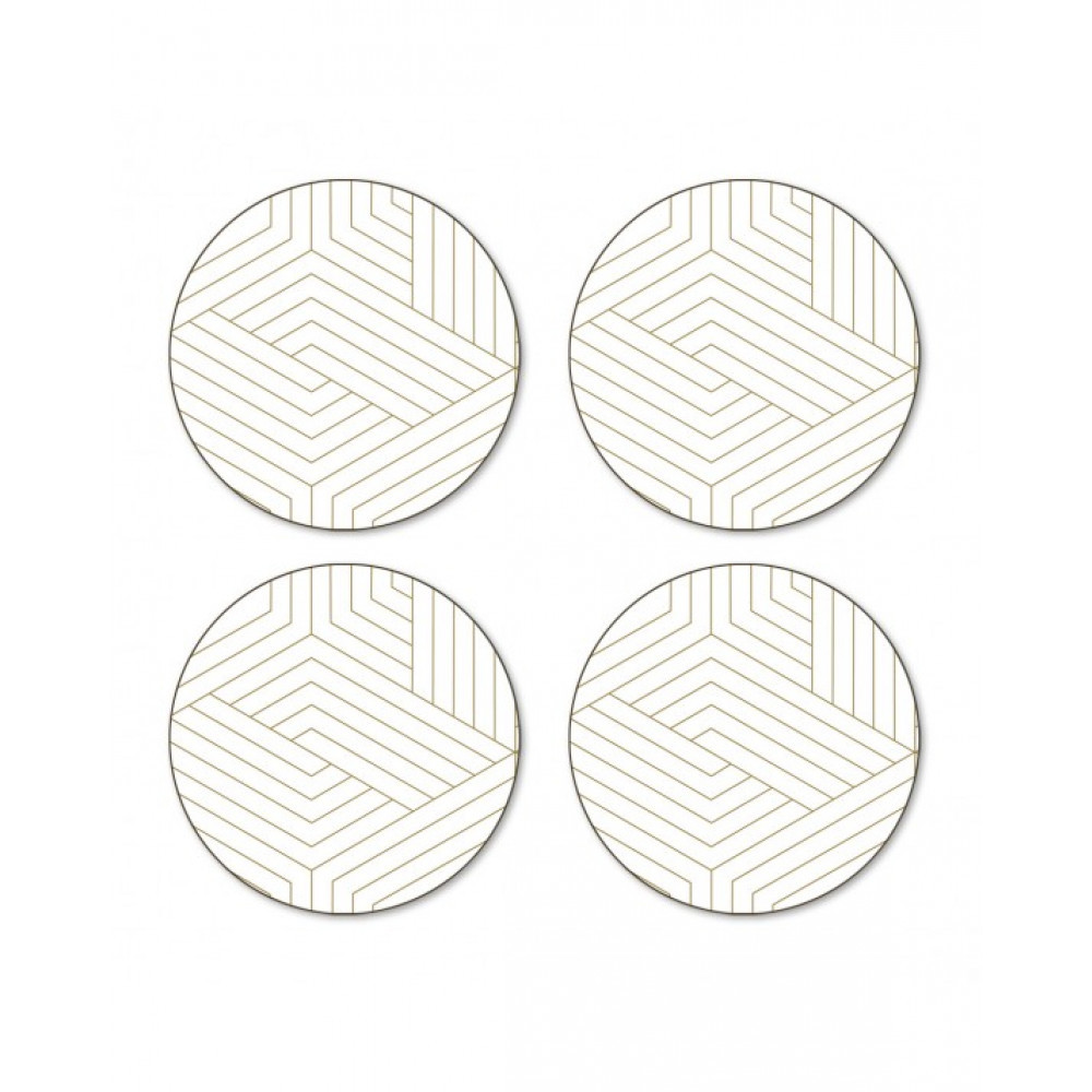 Deco Coasters - Round (Set/4) | at Mighty Ape NZ
