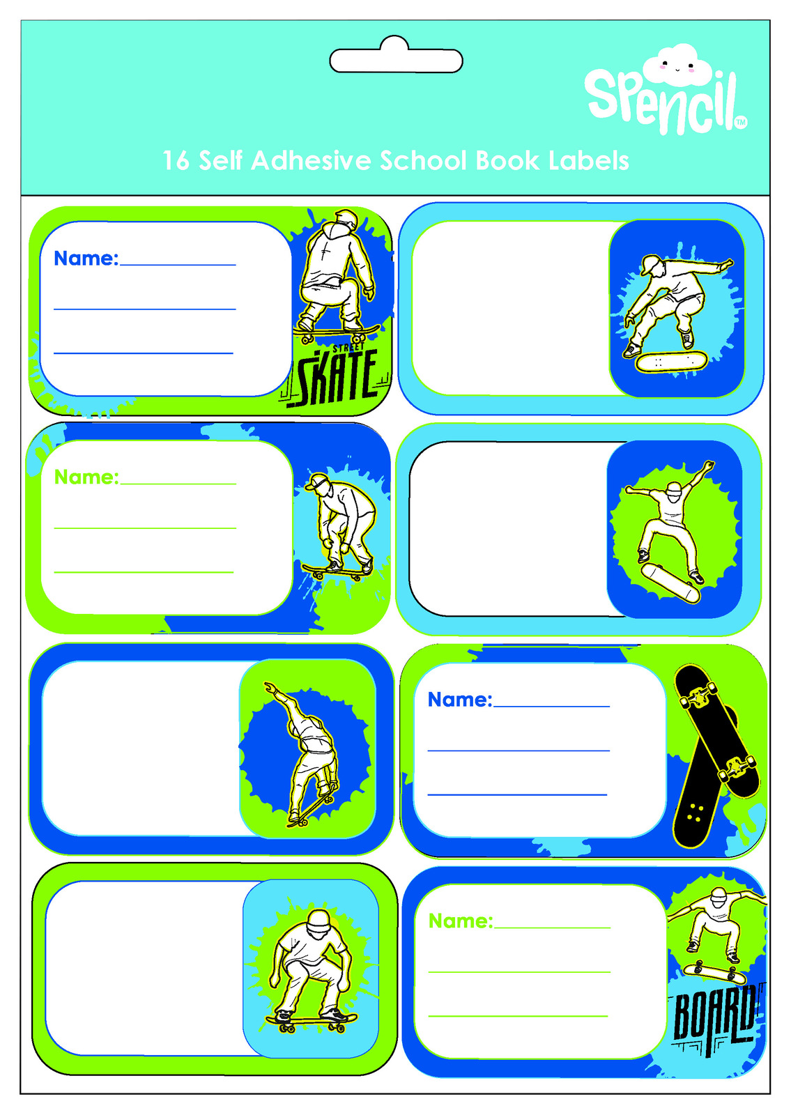 Buy Spencil: Skate Paint Name and Subject Labels at Mighty Ape NZ