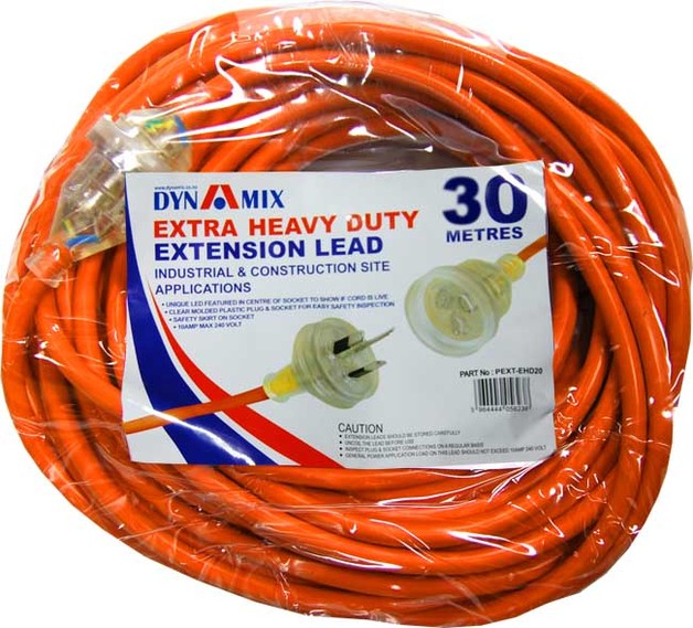30m Dynamix Extra Heavy Duty Power Extension Lead | at Mighty Ape NZ