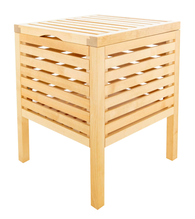 Buy Solid Birch Wood Storage Cube Stool at Mighty Ape NZ