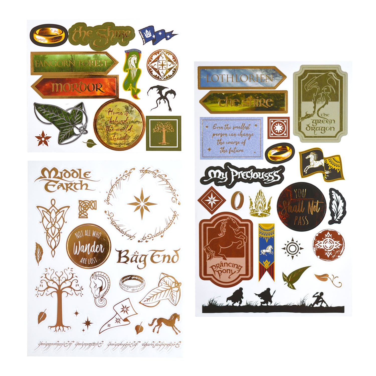 Buy Lord of the Rings: Premium Foil Stickers (3 Sheets) at Mighty Ape NZ