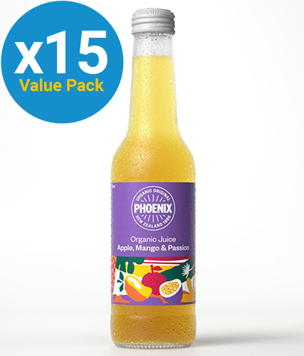 Phoenix Organic Apple, Mango & Passion Juice - 275ml (15 Pack) | at ...