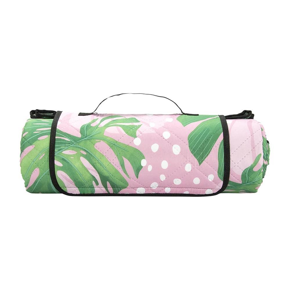 Annabel Trends: Picnic Mat - Spotty Monstera Pink | at Mighty Ape NZ