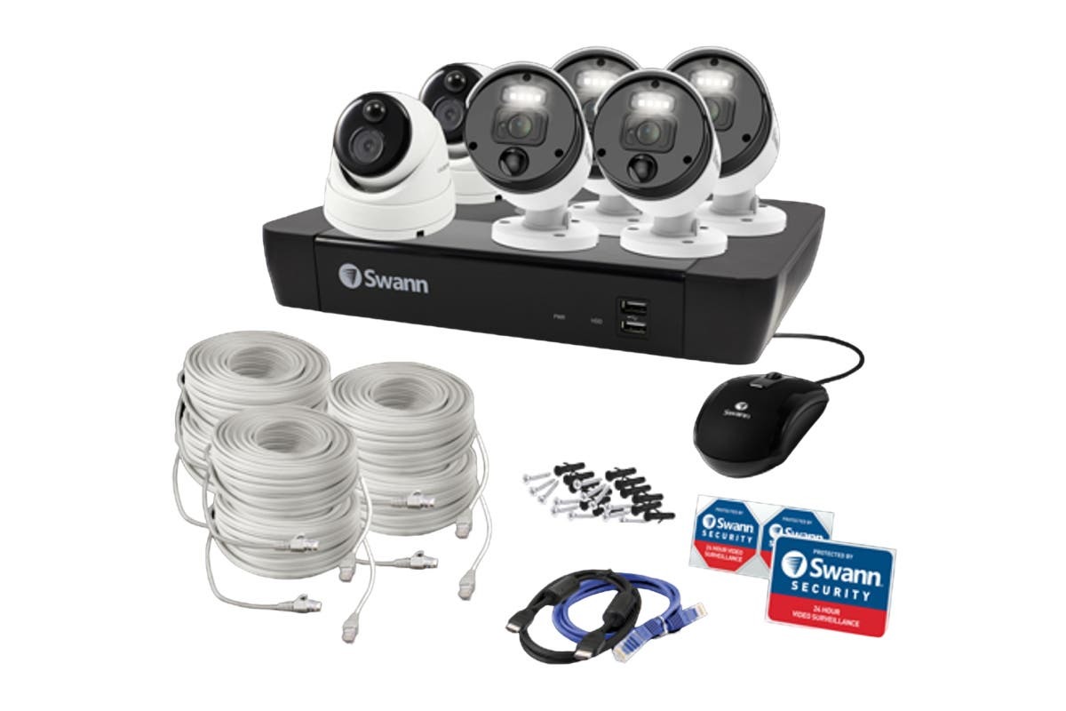 Swann Master Series 8 Channel NVR with 6 x 4K HD Heat & Motion ...