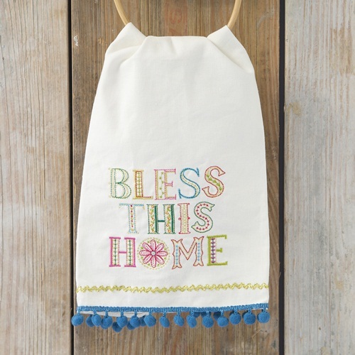 Natural Life: Linen Tea Towel - Bless This Home | at Mighty Ape NZ