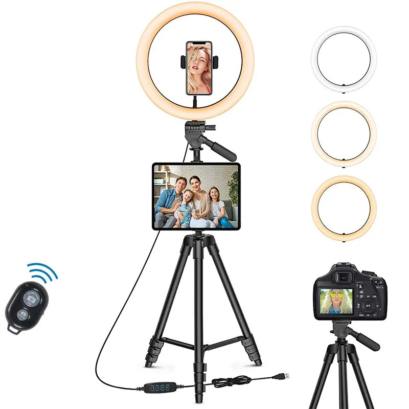 Selfie Ring 25cm Light And Extendable Tripod Stand At Mighty Ape Nz
