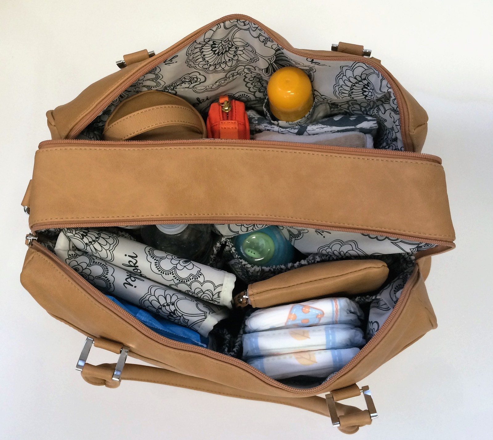 Buy Isoki: Double Zip Satchel - Redwood Chestnut at Mighty Ape NZ