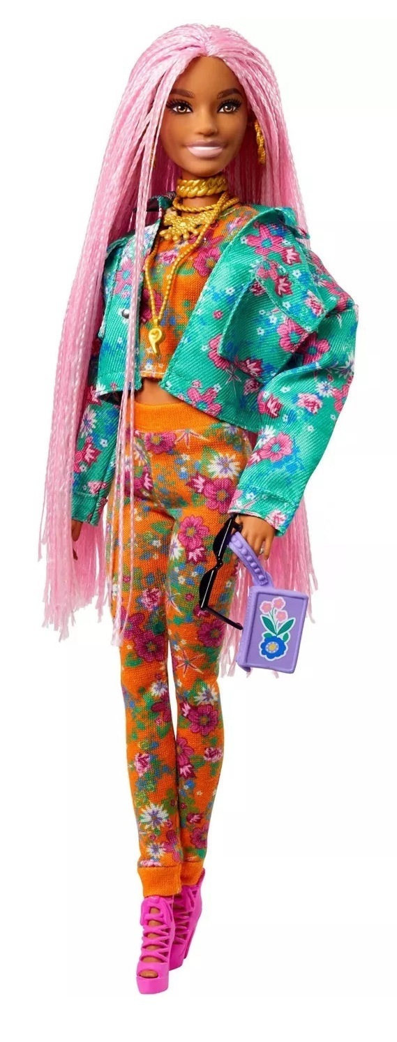 Buy Barbie: Extra Doll - Pink Braids at Mighty Ape NZ