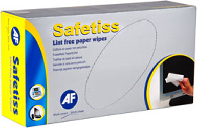 AF Safetiss lint free single ply paper wipes box | at Mighty Ape NZ