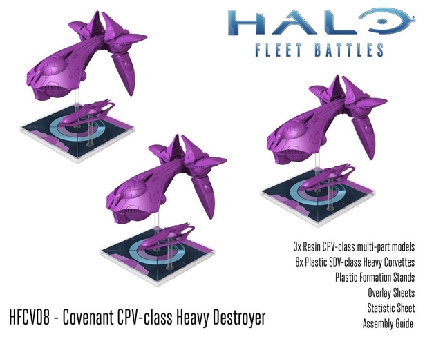 Halo: Fleet Battles - Covenant CPV-Class Heavy Destroyer | at Mighty Ape NZ