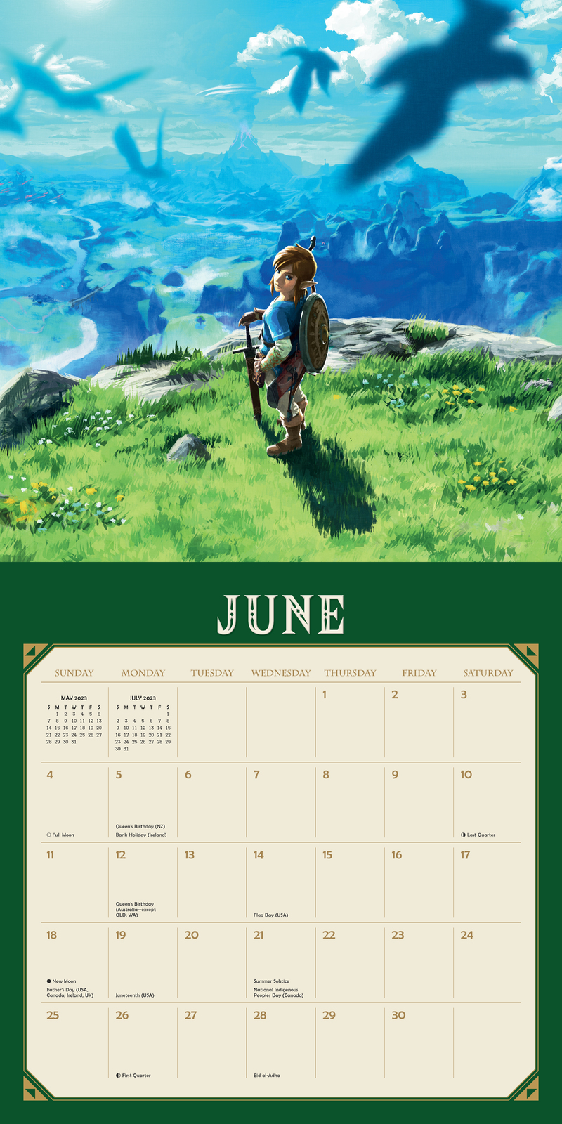 Buy Legend of Zelda 2023 Square Wall Calendar at Mighty Ape NZ