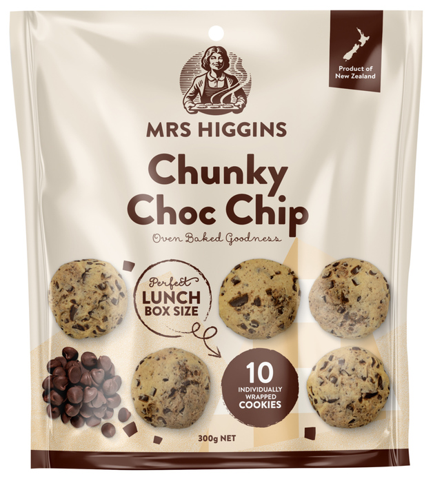 Mrs Higgins Chunky Choc Chip Multipack (10 Pack) | at Mighty Ape NZ