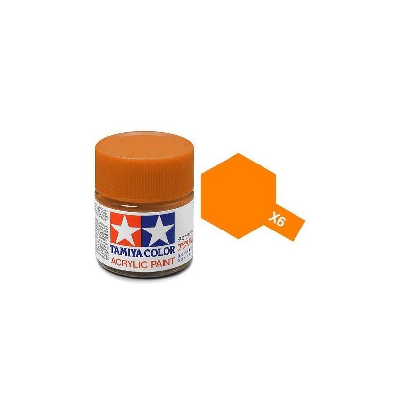 Tamiya Acrylic: Orange (X6) | at Mighty Ape NZ