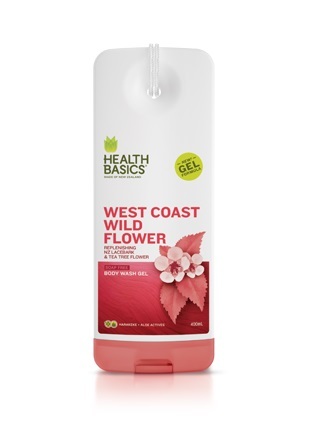 Buy Health Basics Body Wash West Coast Wild Flower (400ml) at Mighty Ape NZ