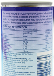 TCC Premium Coconut Milk 165ml Cans - 3 pack | at Mighty Ape NZ