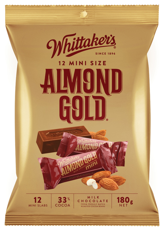 Whittaker's Almond Gold Mini Slabs | at Mighty Ape NZ