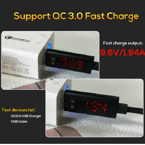 Voltage & Current Display: Fast Charging Cable -Android/Micro-USB ...
