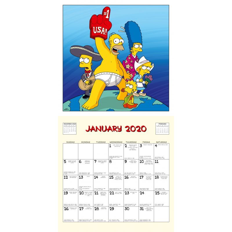 Buy Official The Simpsons 2020 Square Wall Calendar at Mighty Ape NZ