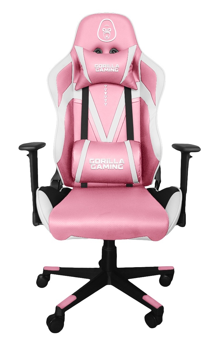 Gorilla Gaming Commander Elite Chair - Pink & White | | Buy Now | at ...