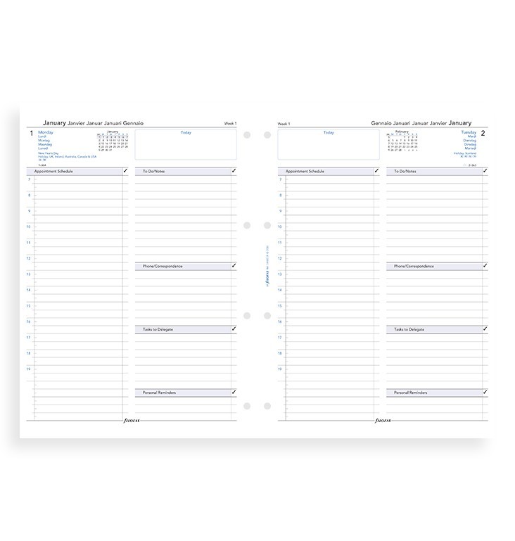 Buy Filofax: A4 2019 Refill - Business Day per Page (Lined) at Mighty ...