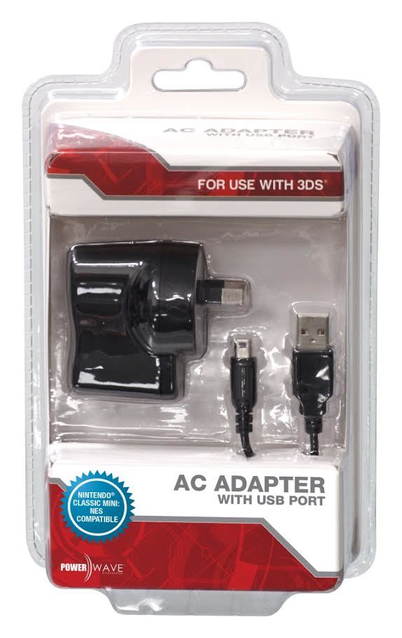 3DS AC Adaptor with USB port | 3DS | Buy Now | at Mighty Ape NZ