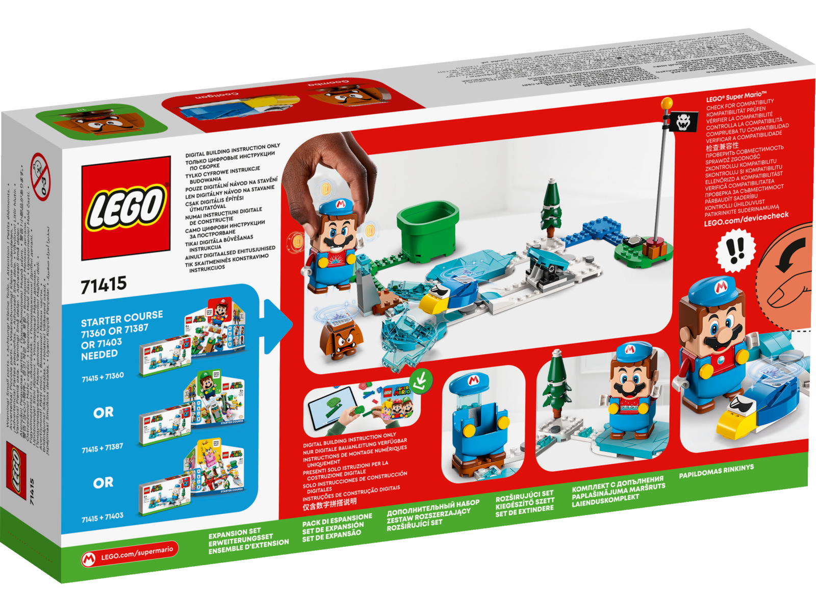LEGO Super Mario: Ice Mario Suit & Frozen World - Expansion Set (71415 ...