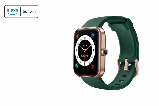 Kogan Alexa Built-in Smart Watch (Emerald Green) | at Mighty Ape NZ