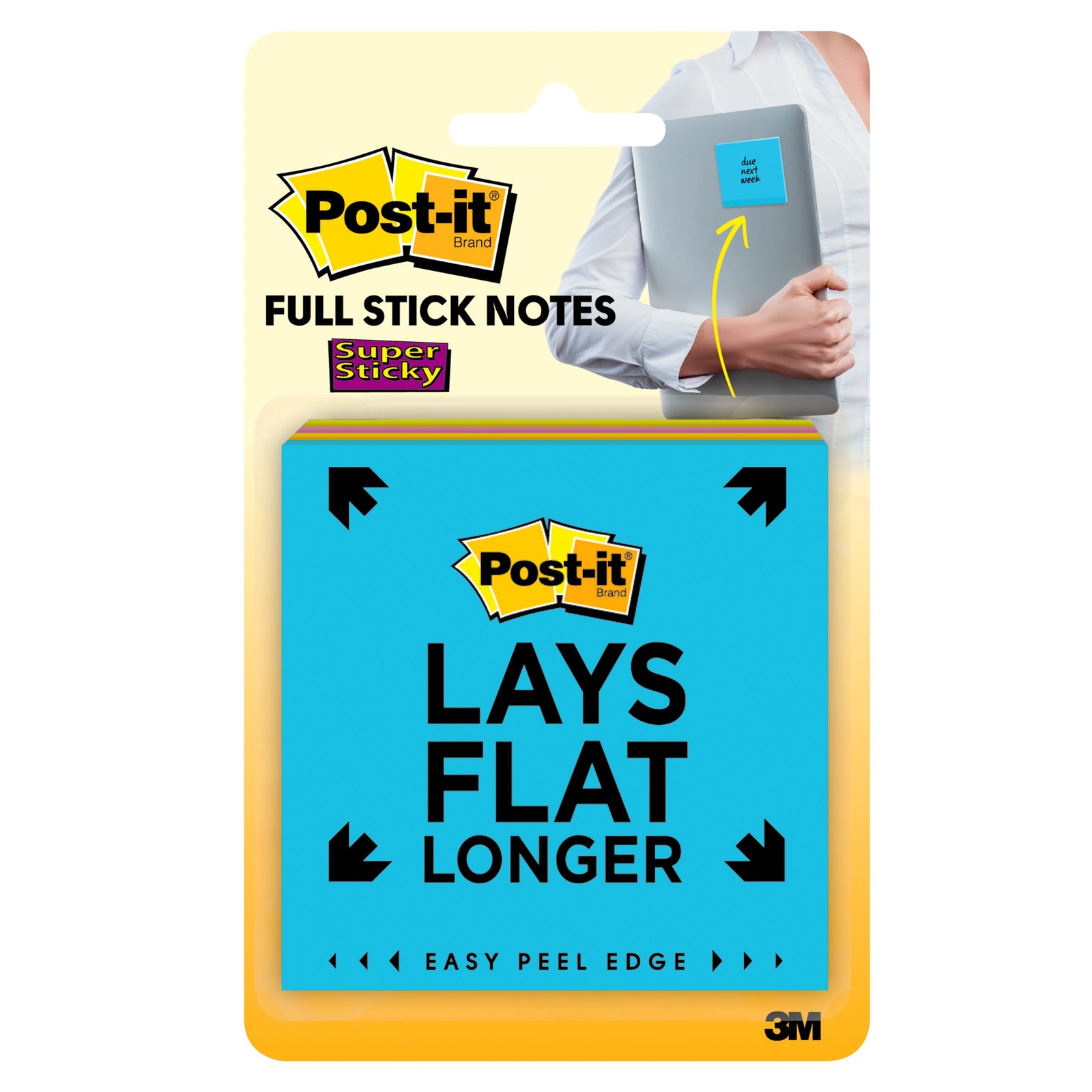 Buy Post-it Super Sticky Full Adhesive Notes Assorted Bright Colours ...
