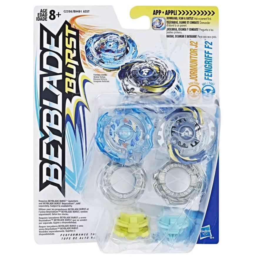Buy Beyblade: Burst - Jormuntor J2 and Fengriff F2 Duo Pack at Mighty ...
