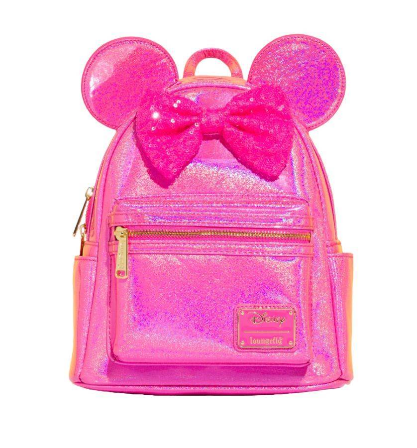 Loungefly Disney Minnie Mouse Pink Glitter Mini Backpack At Mighty