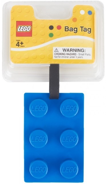 LEGO Stationery - Luggage Bag Tag Brick Shape (Blue) | at Mighty Ape NZ