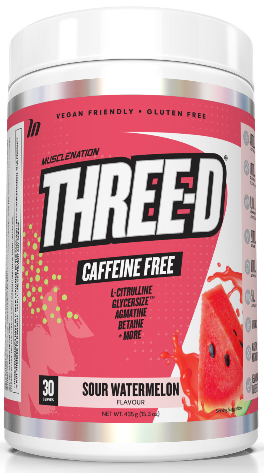 Buy Muscle Nation Three-D Non Stim Pre Workout - Sour Watermelon at ...