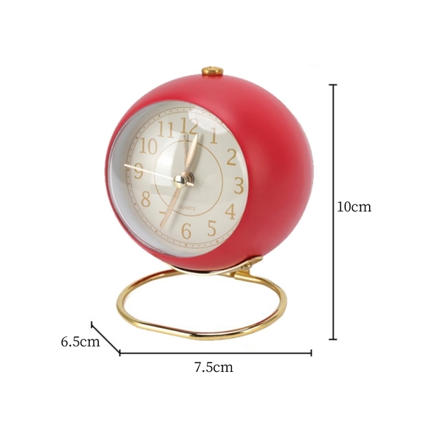 Retro Backlight Cute Desk Clock with Night Light - Red | at Mighty Ape NZ