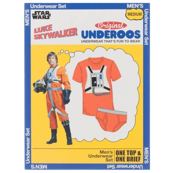 Star Wars Luke Skywalker Underoos Set - Medium | Men's | at Mighty Ape ...
