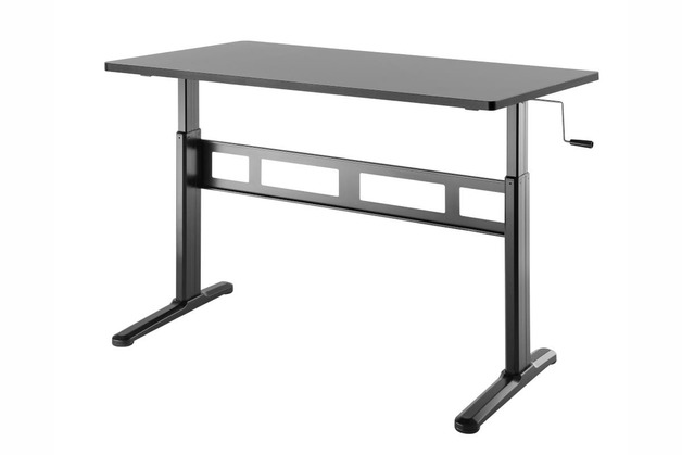 Buy Ergolux Wind-Up Height Adjustable Sit Stand Desk (Black) at Mighty ...