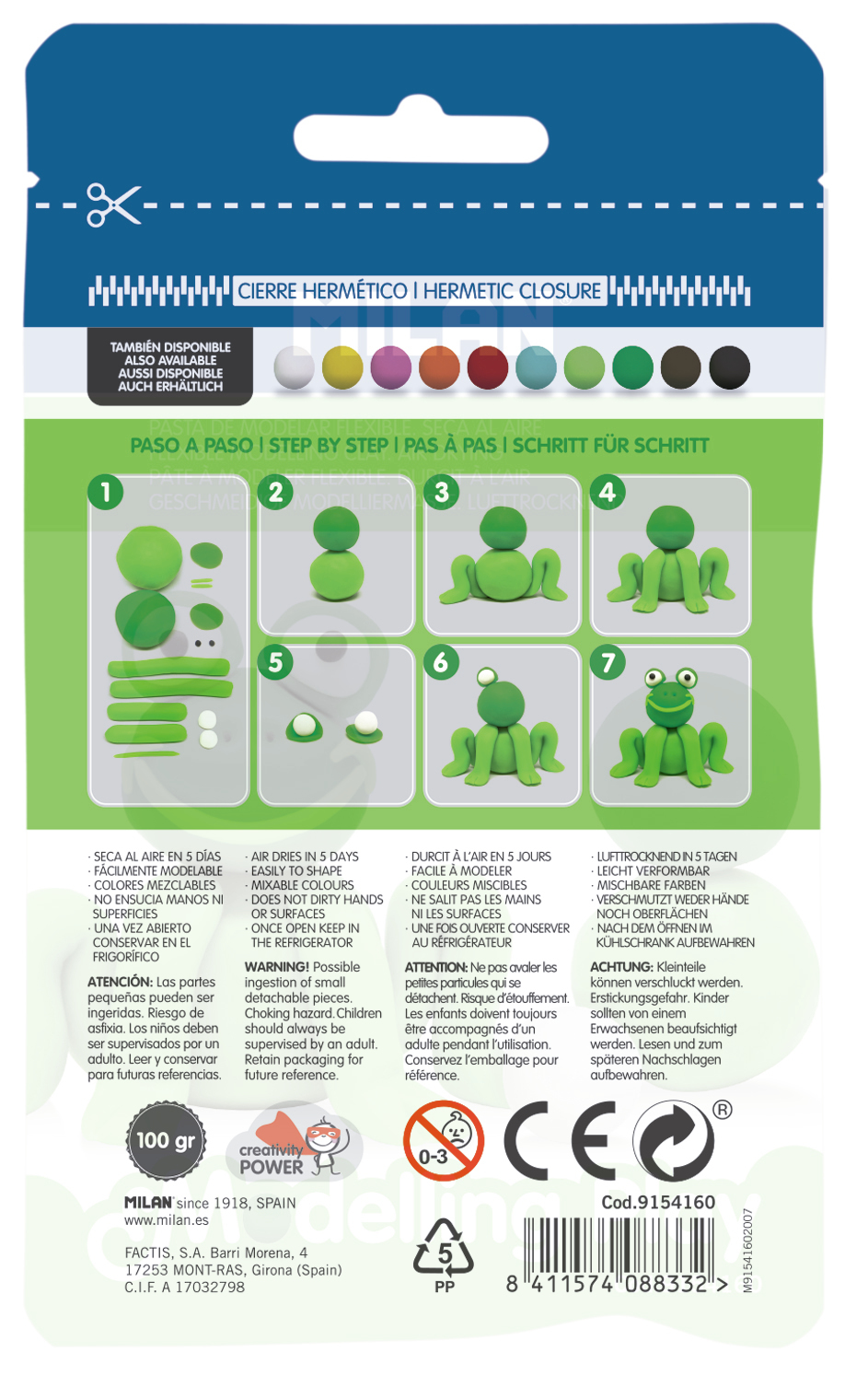 Buy Milan: Air Dry Modelling Play Clay - Light Green at Mighty Ape NZ