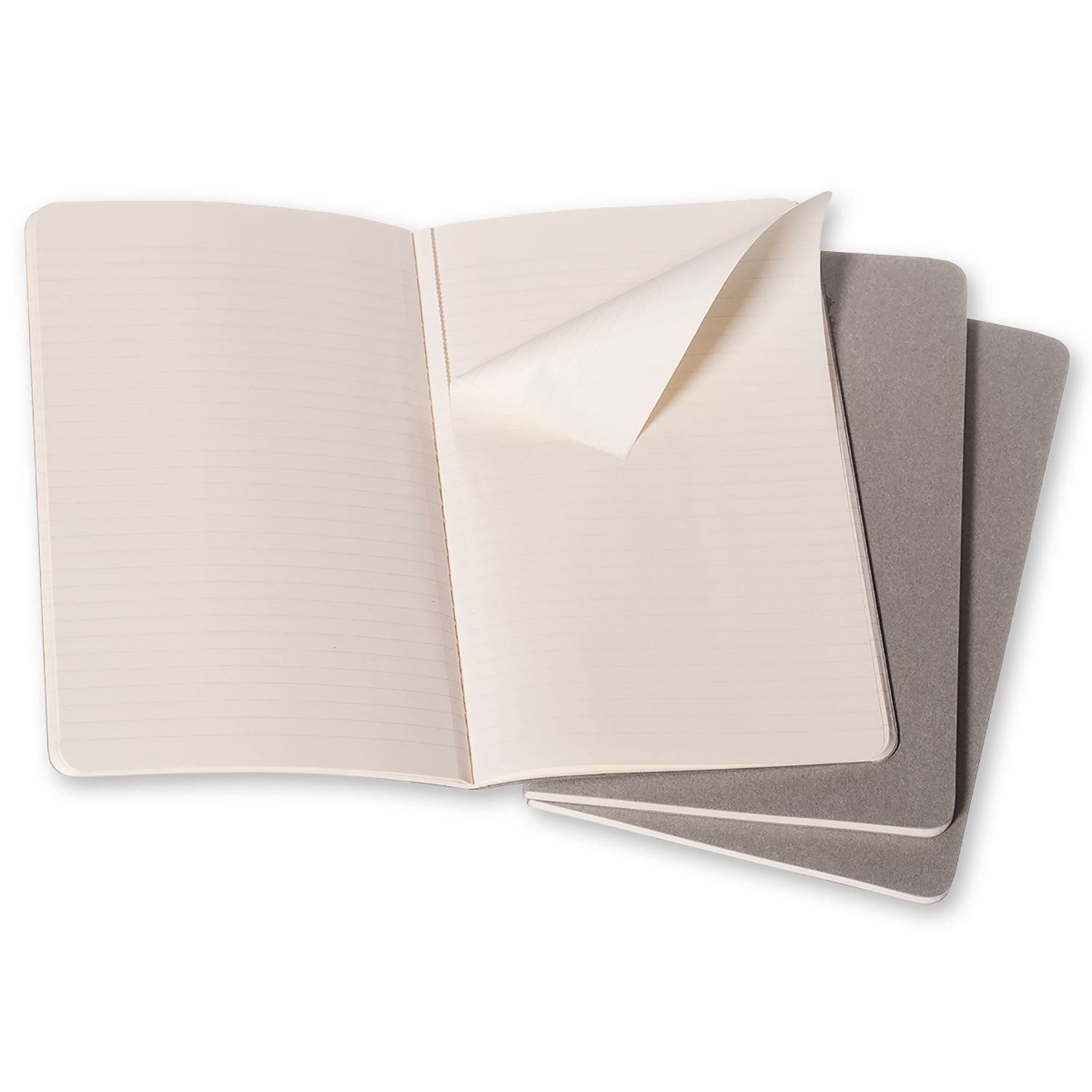 Buy Moleskine Cahier Large Soft Cover Ruled Journal - Pebble Grey (Set ...