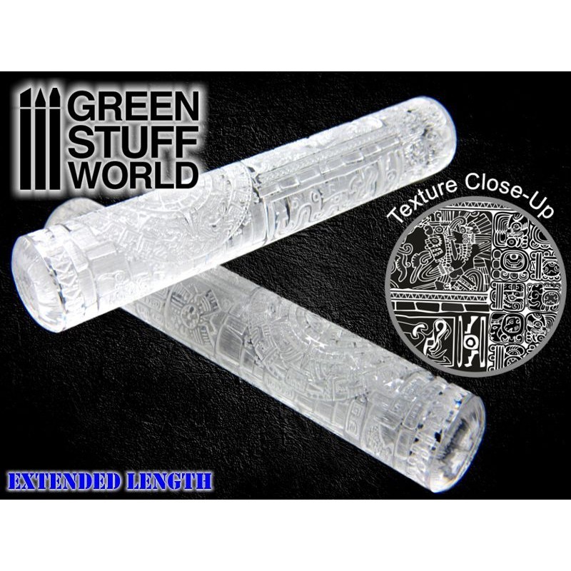 Green Stuff World Texture Rolling Pin: Aztec | at Mighty Ape NZ