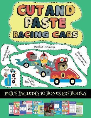 Preschool Worksheets (Cut and paste - Racing Cars) | James Manning Book ...