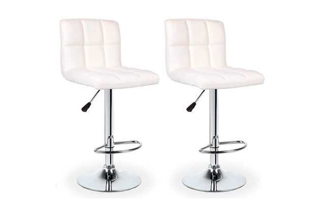 Buy Ovela: L Shape Bar Stools - White at Mighty Ape NZ