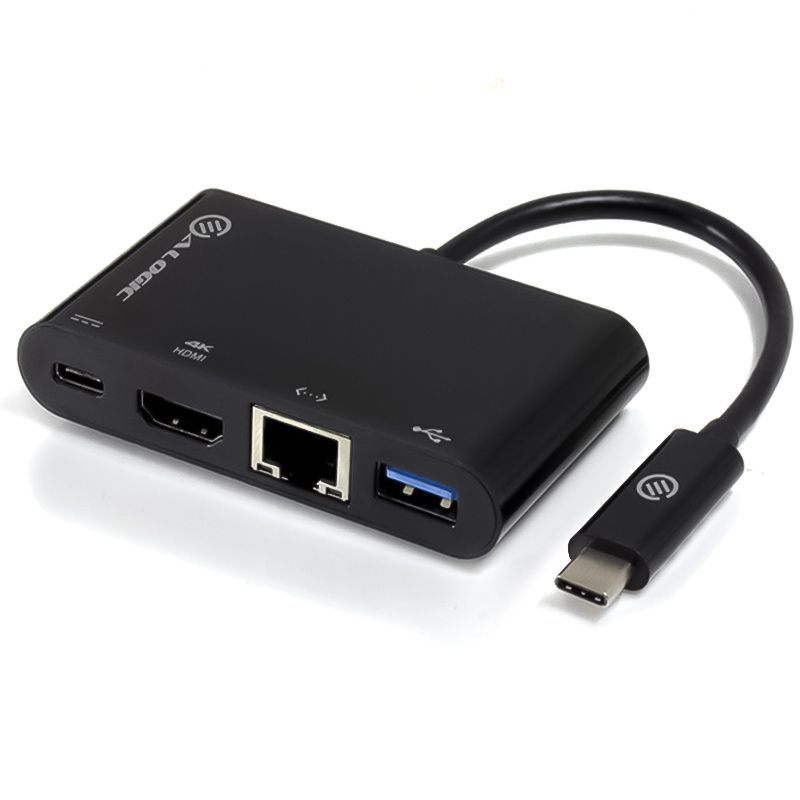 Alogic USB-C MultiPort Adapter with HDMI/USB 3.0/Gigabit Ethernet/USB-C ...